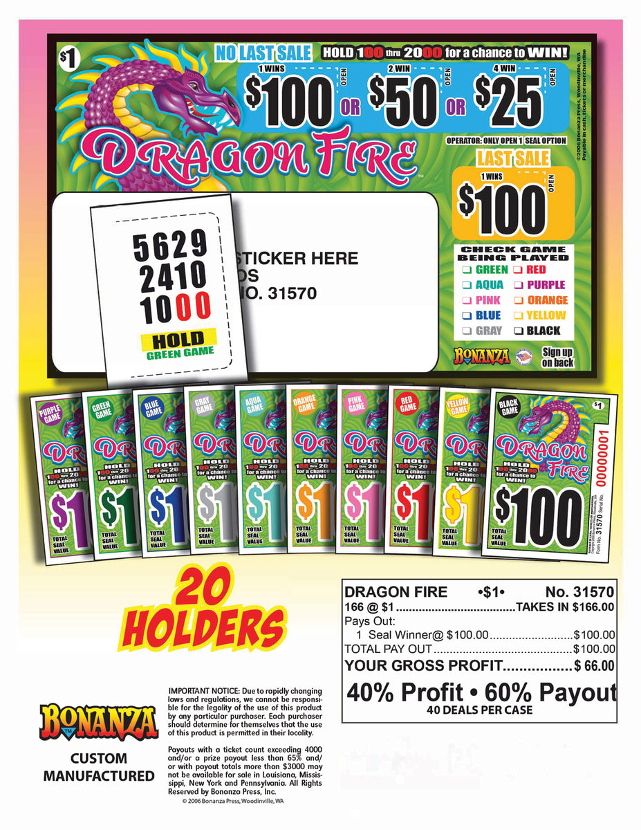 Y - Seal Cards - 166 Count - Dragon Fire – Lucky Duck Novelty