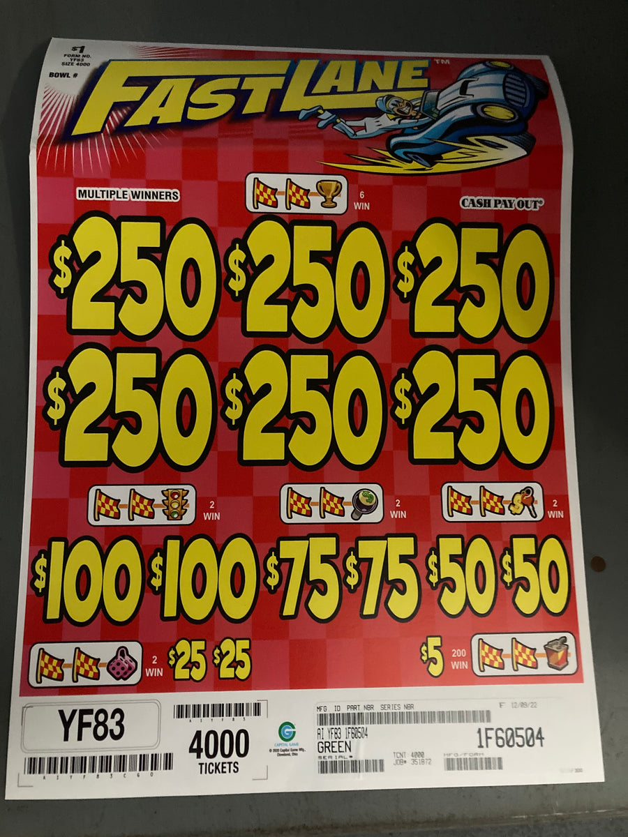 Y - Instant Pull Tab Tickets - 4000 Count - Multiple Titles (3 pull ...